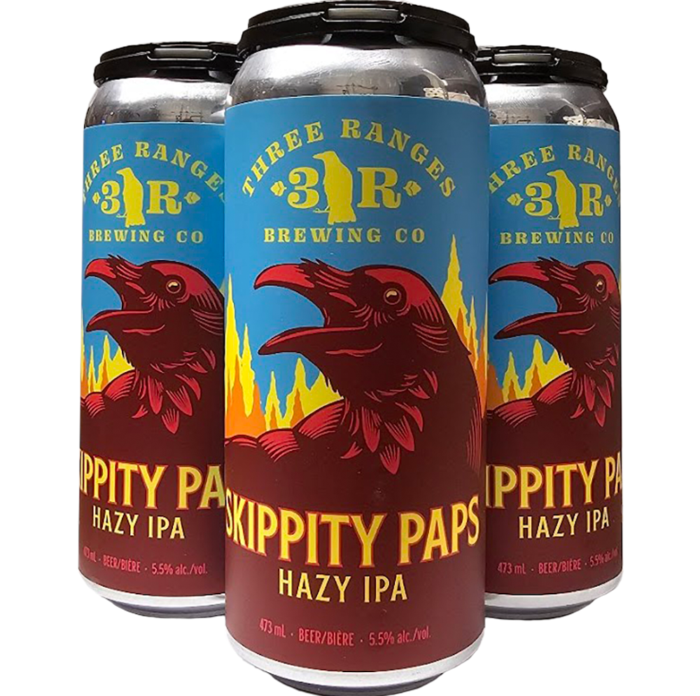 Three Ranges Skippity Paps Hazy IPA - 4 x 473 mL