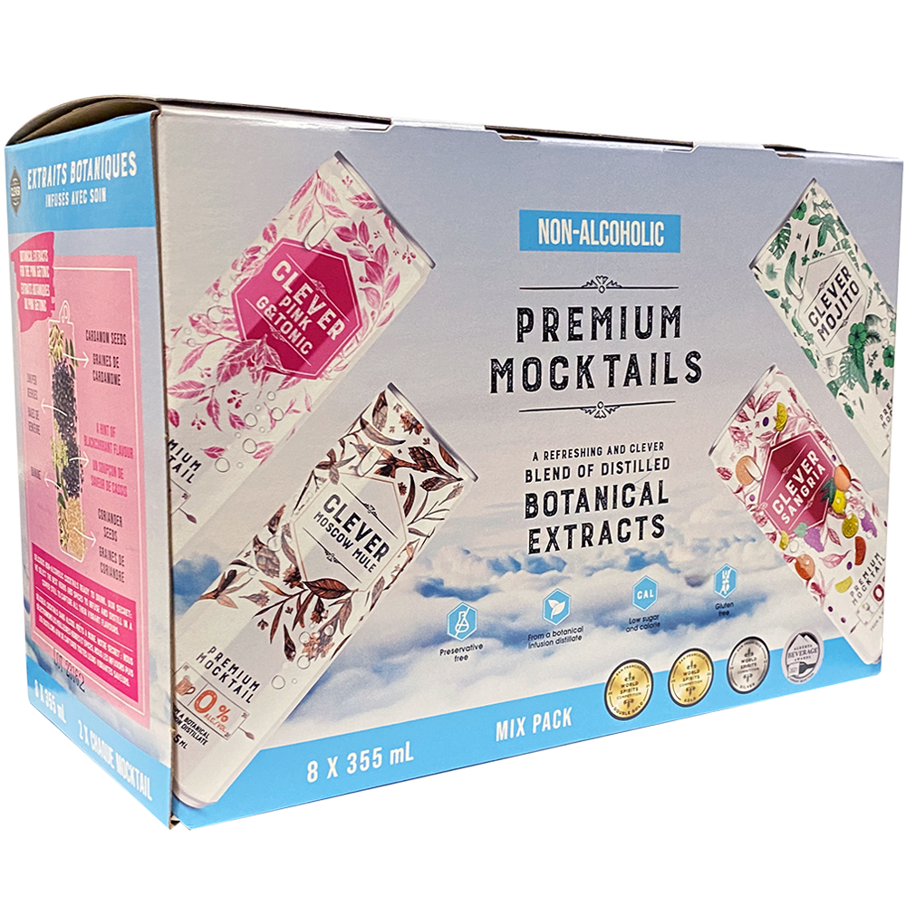 Clever Premium Mocktails Mix Pack - 8 x 355 mL