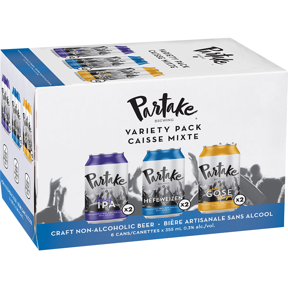 Partake Non-Alcoholic Variety Pack - 6 x 355 mL
