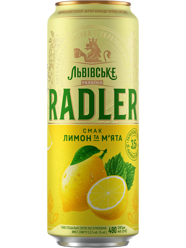 Lvivske Lemon & Mint Radler - 480 mL