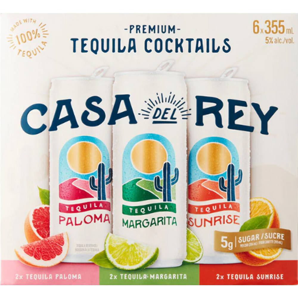 Casa Del Rey Tequila Cocktail Mixed Pack - 6 x 355 mL