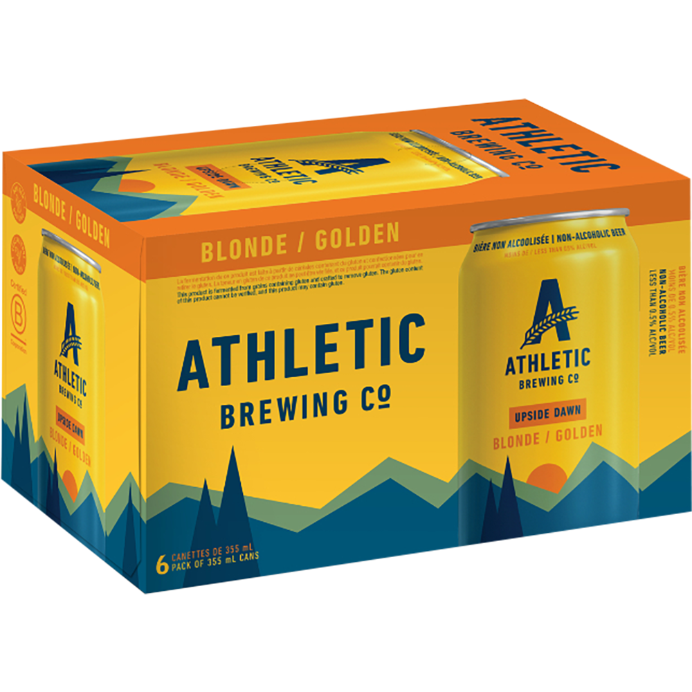 Athletic Brewing Upside Dawn Golden (Non-Alcoholic) - 6 x 355 mL