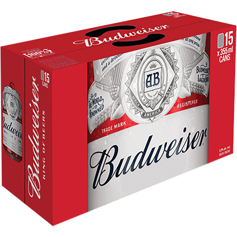 Budweiser - 15 x 355mL