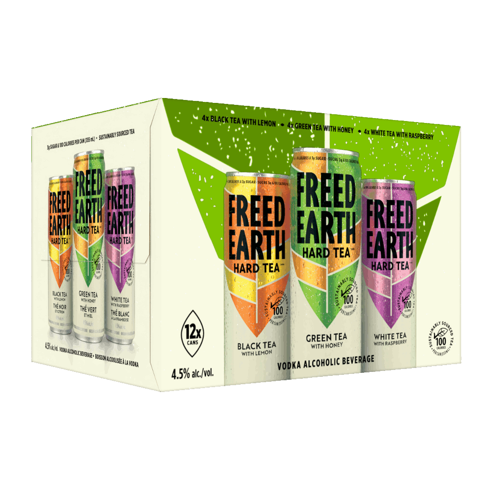 Freed Earth Hard Tea Variety Pack - 12 x 355mL