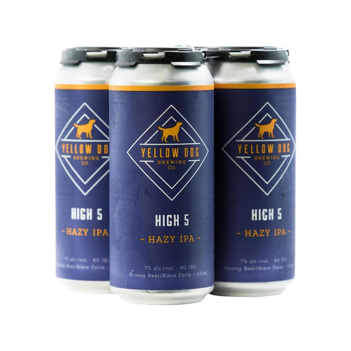 Yellow Dog High Five Hazy IPA - 4 x 473mL