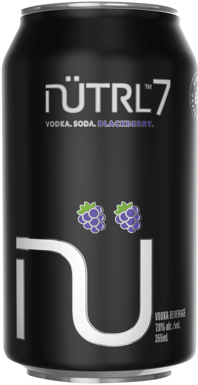Nutrl 7 Vodka Soda Blackberry - 4 x 355mL