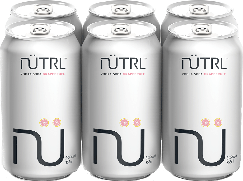 Nutrl Vodka Soda Grapefruit - 6 x 355mL